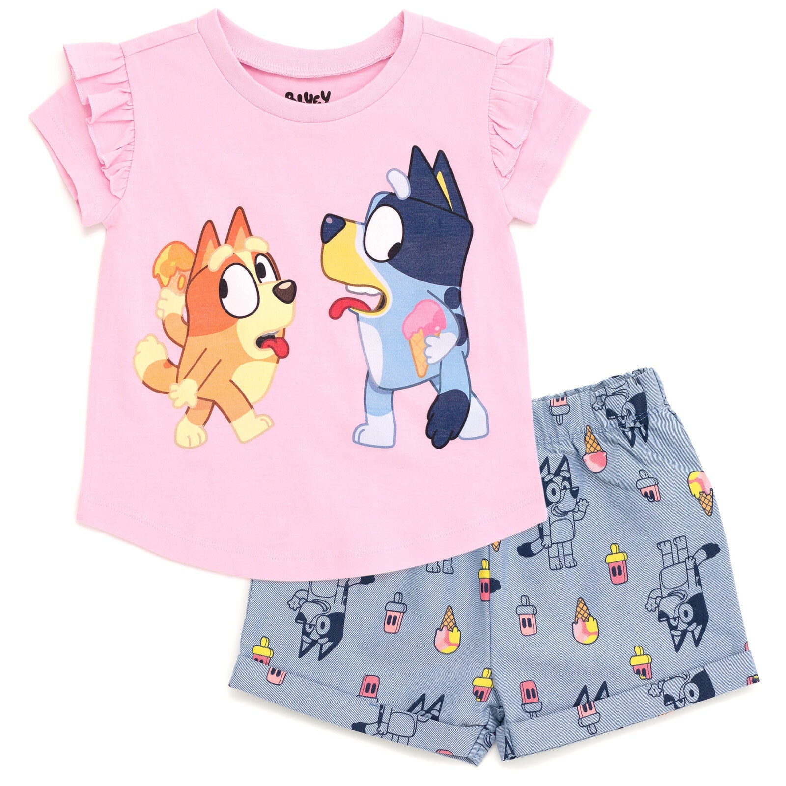 Bluey T-Shirt and Chambray Shorts Outfit Set | FREE Shipping on Orders ...