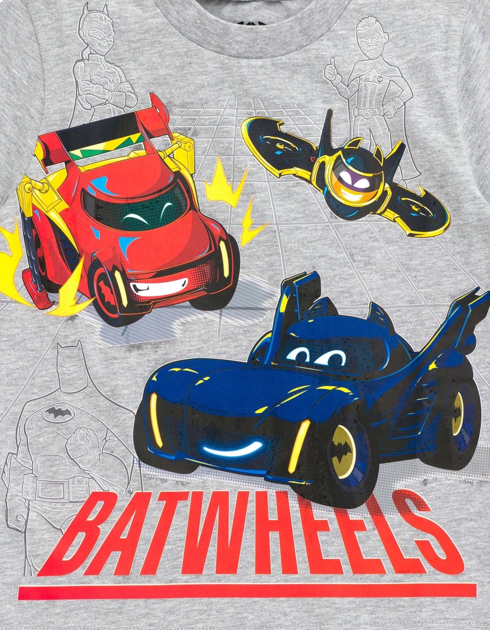 DC Comics Batwheels Bam the Batmobile Batwing Redbird T-Shirt and French Terry Cargo Shorts ...