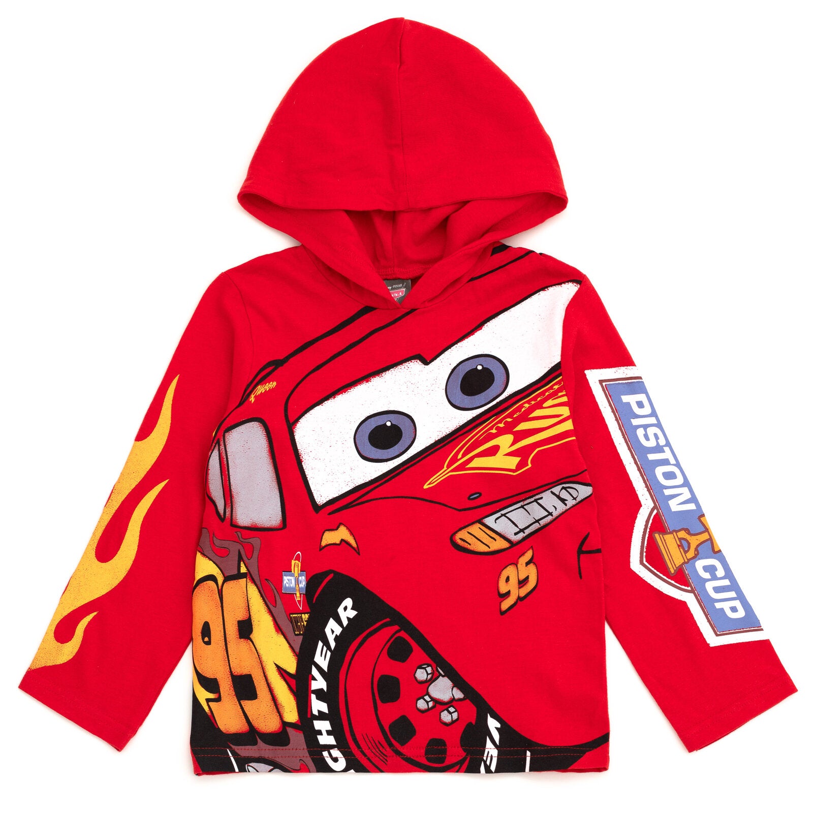 Disney Cars Lightning McQueen Hooded Long Sleeve T-Shirt | FREE ...