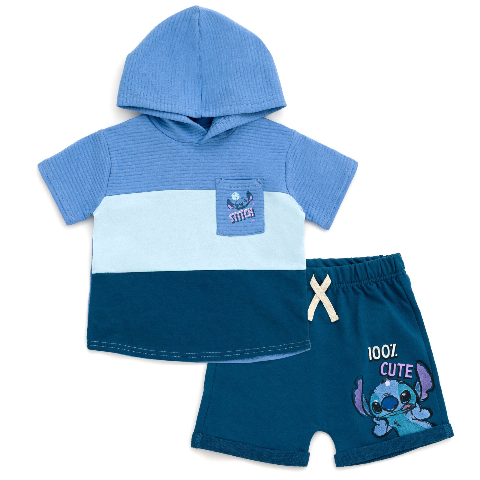 Disney Lilo & Stitch Stitch Pullover Hoodie and French Terry Shorts ...