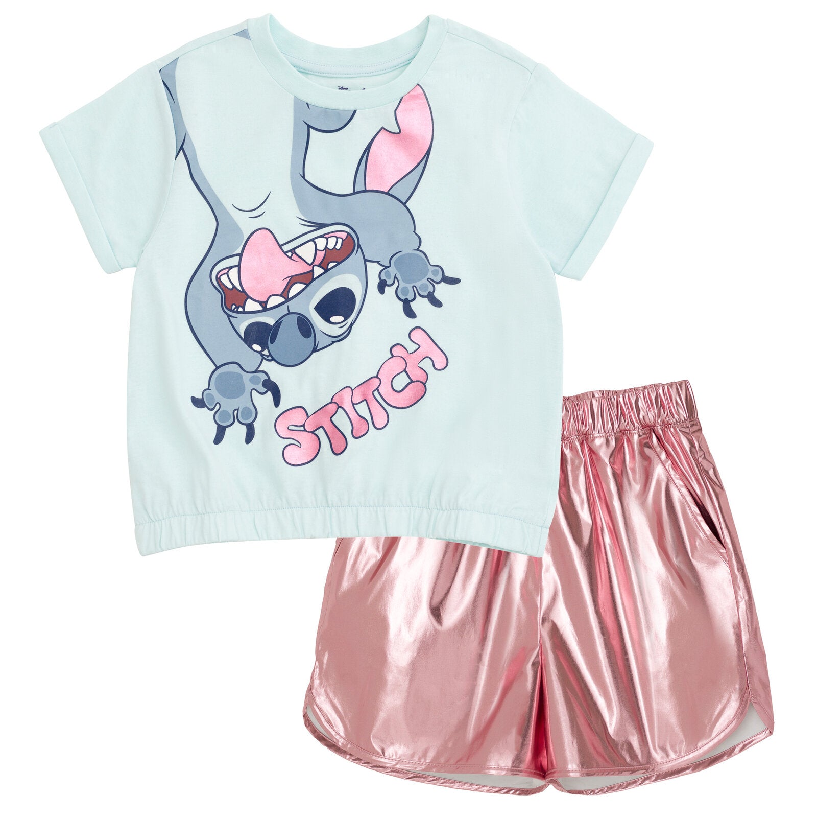 Disney Lilo & Stitch Stitch T-Shirt and Crop Top Shorts Outfit Set ...