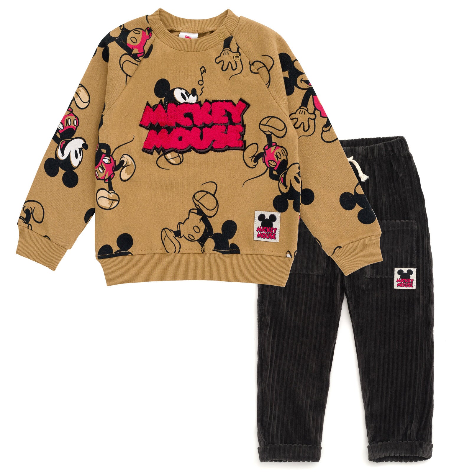 Disney Mickey Mouse Fleece Sweatshirt and Corduroy Pants Outfit Set ...
