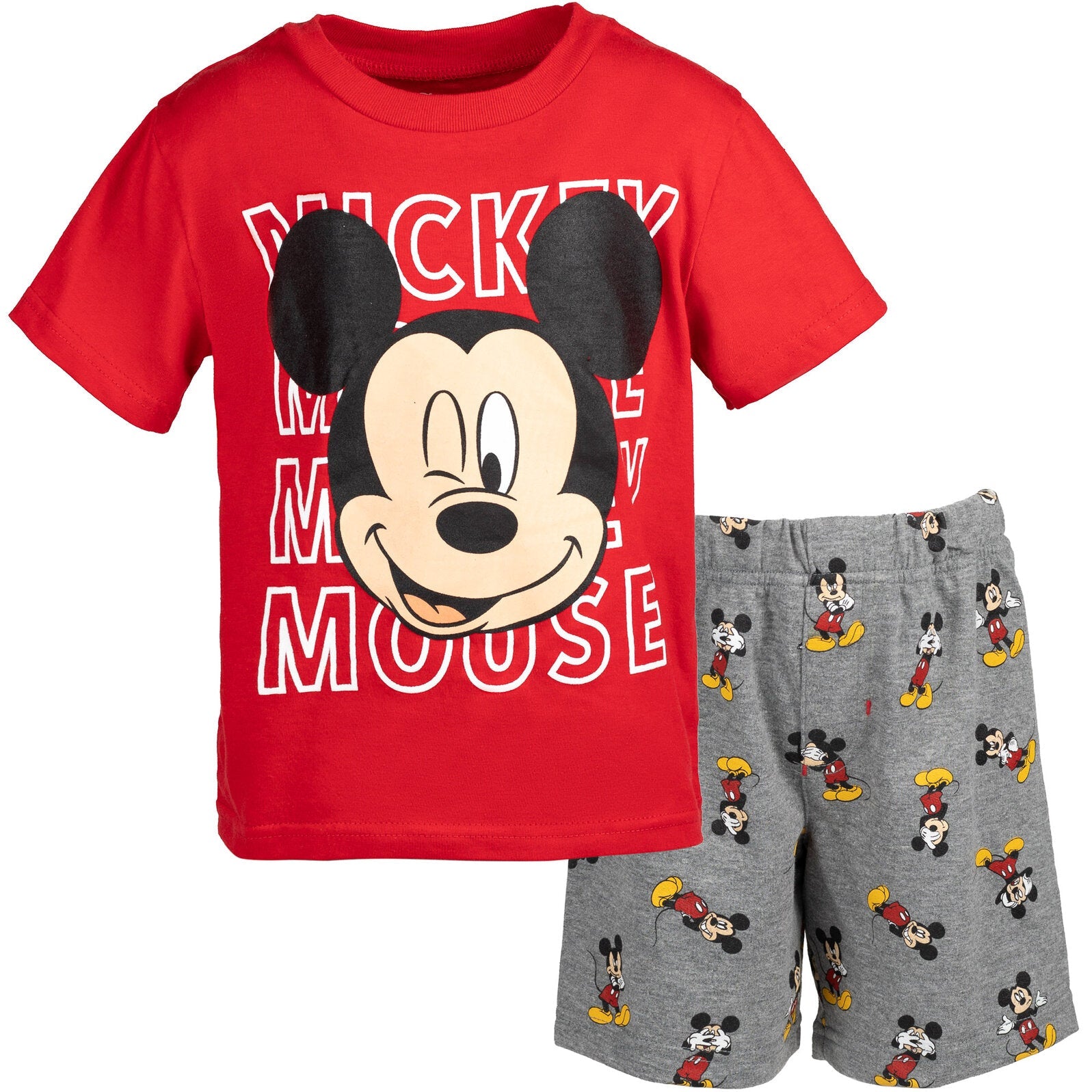 Disney Mickey Mouse T-Shirt and French Terry Shorts Outfit Set ...