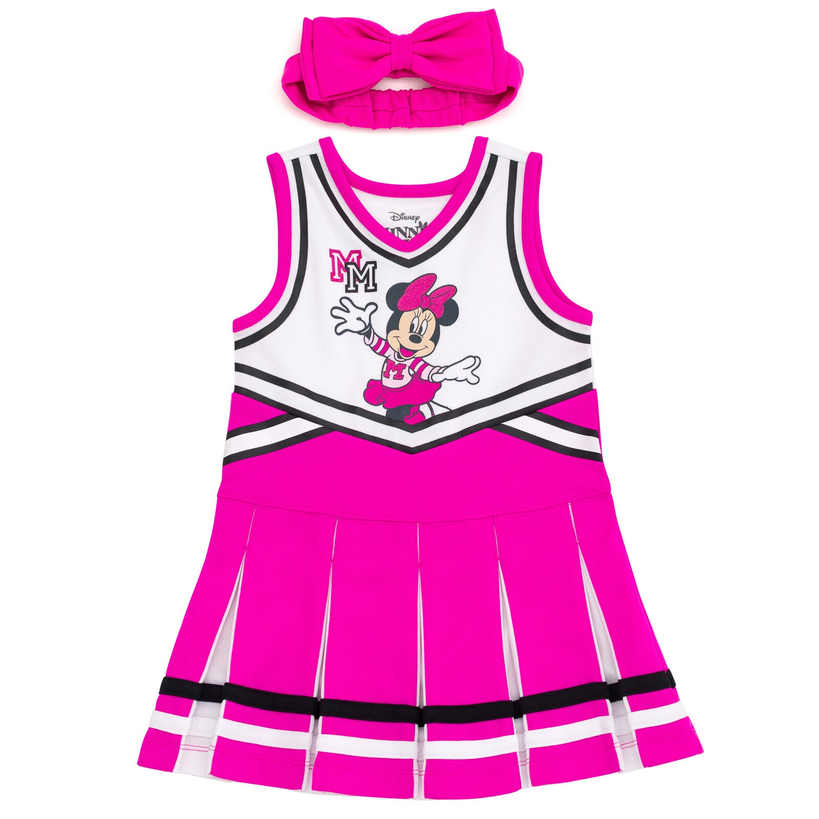 Disney Minnie Mouse Cheerleader Dress and Bow Outfit Set | FREE ...