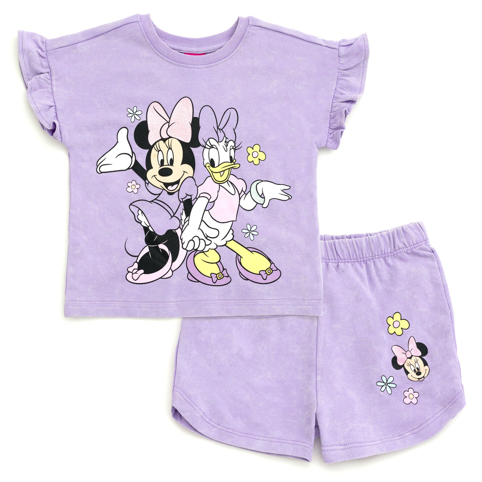 Disney Minnie Mouse French Terry T-Shirt and Shorts Outfit Set | FREE ...