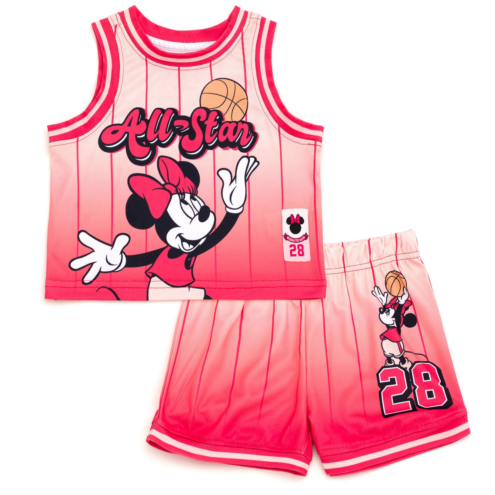 Disney Minnie Mouse Jersey Athletic Tank Top and Shorts Outfit Set ...
