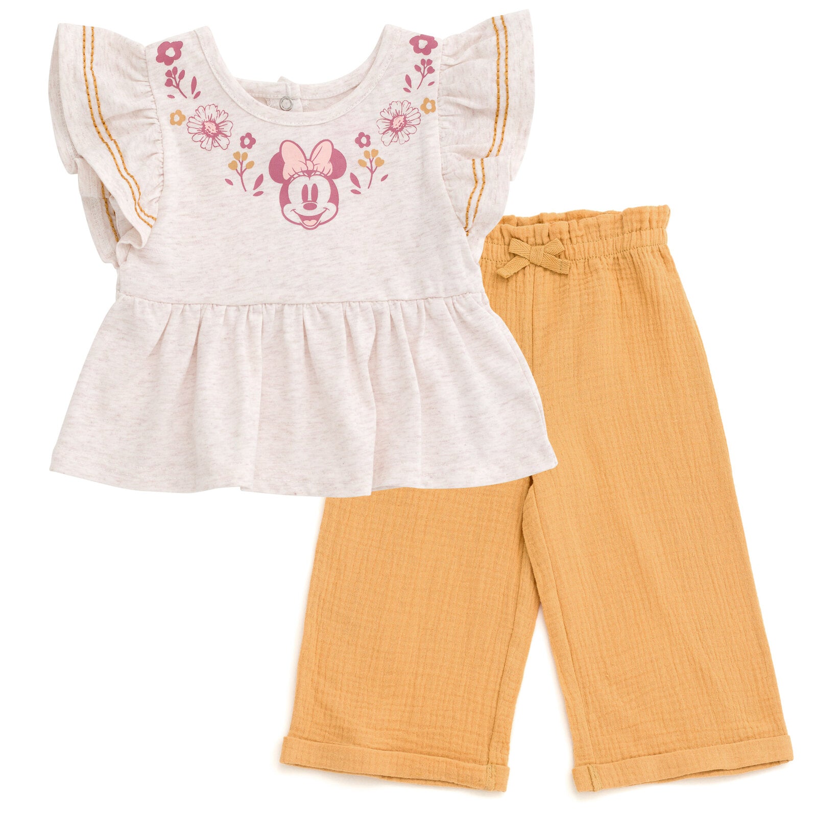 Disney Minnie Mouse Peplum Tank Top and Cotton Gauze Pants Outfit Set ...