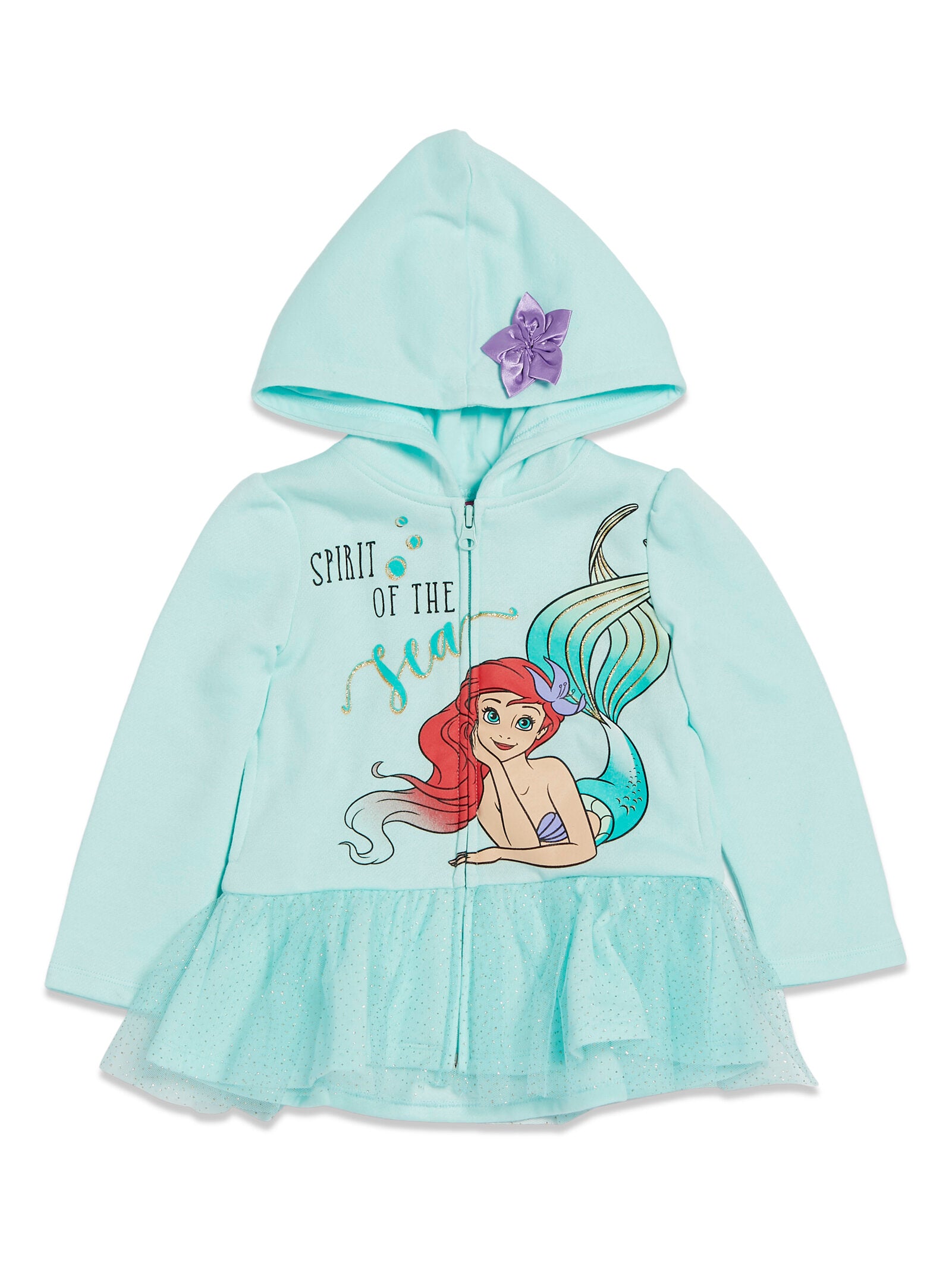 Disney Princess Ariel Fleece Zip Up Hoodie | imagikids Baby and Kids ...