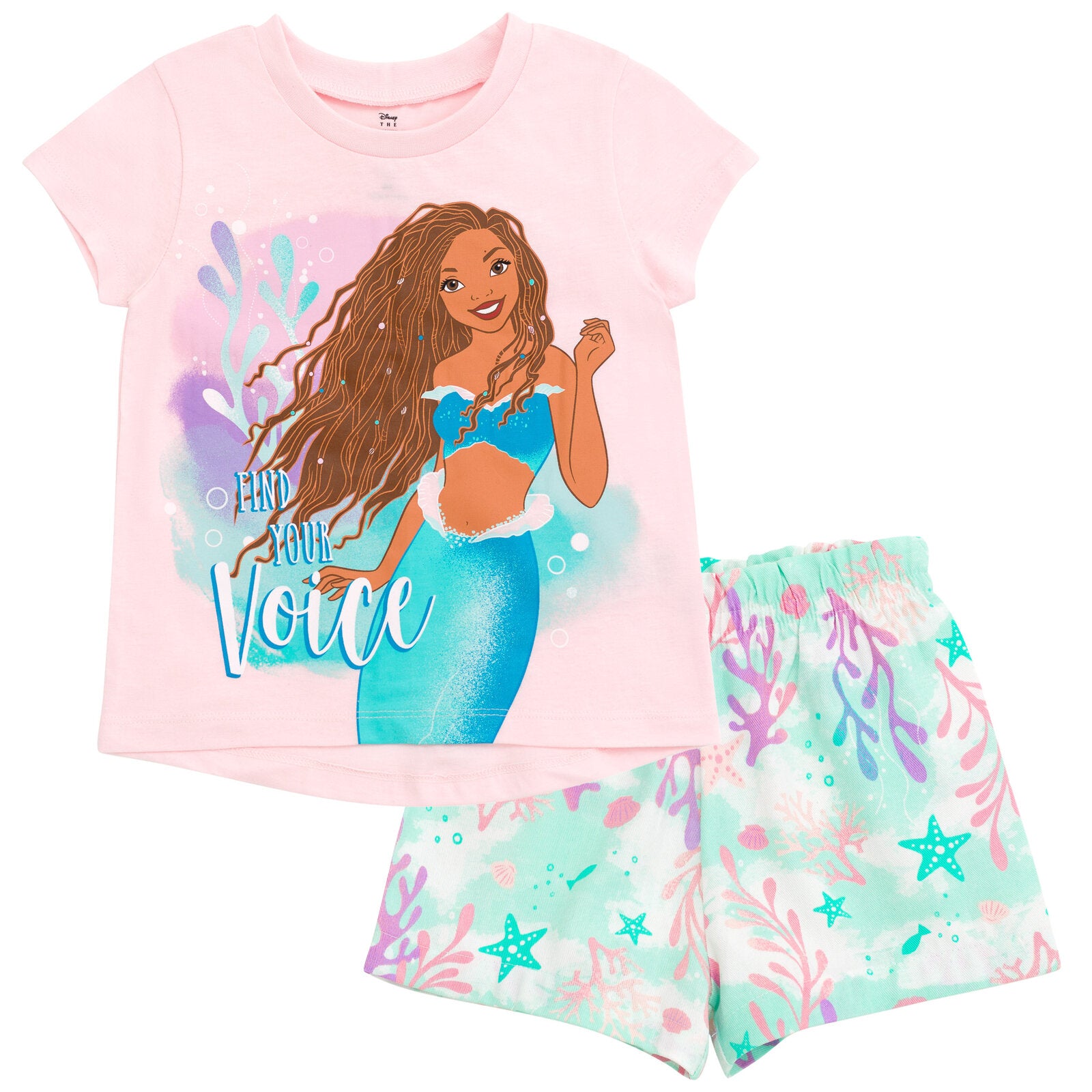Disney Princess Ariel T-Shirt and Twill Shorts Outfit Set | FREE ...