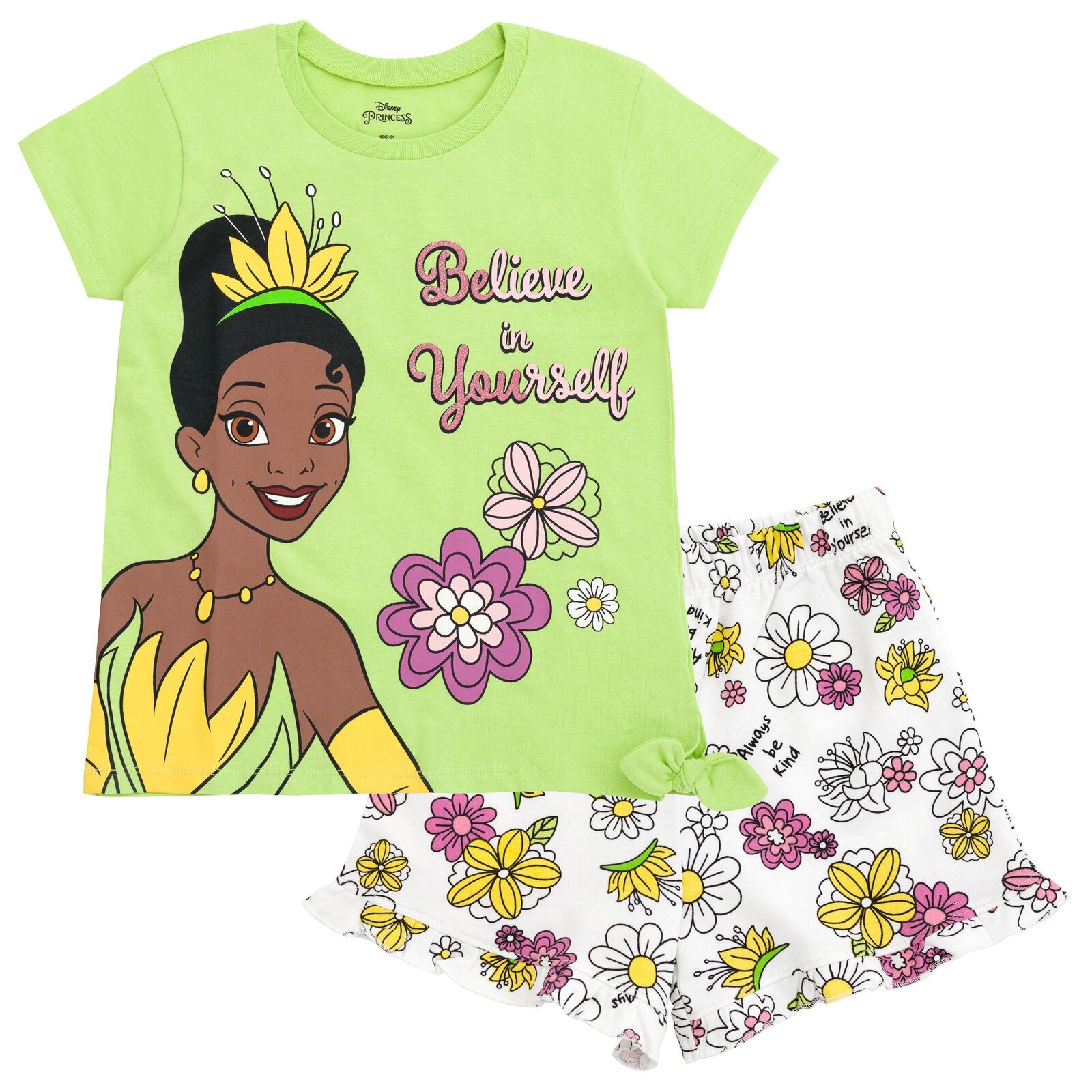 Disney Princess T-Shirt and French Terry Shorts Outfit Set | FREE ...