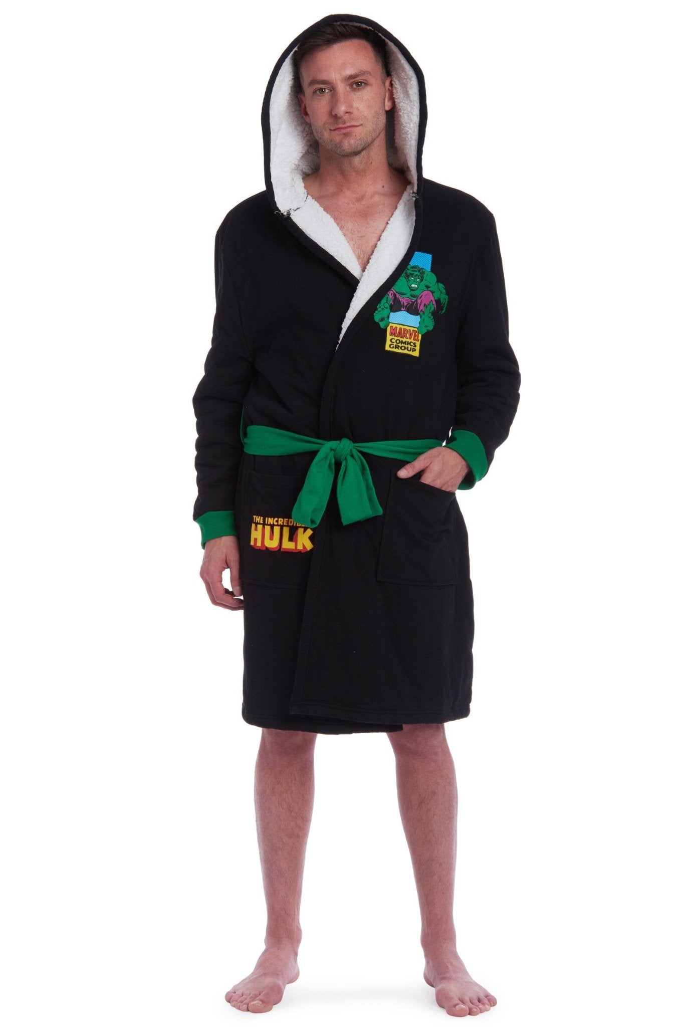 Marvel Avengers The Hulk French Terry Long Sleeve Pajama Sleep Robe ...