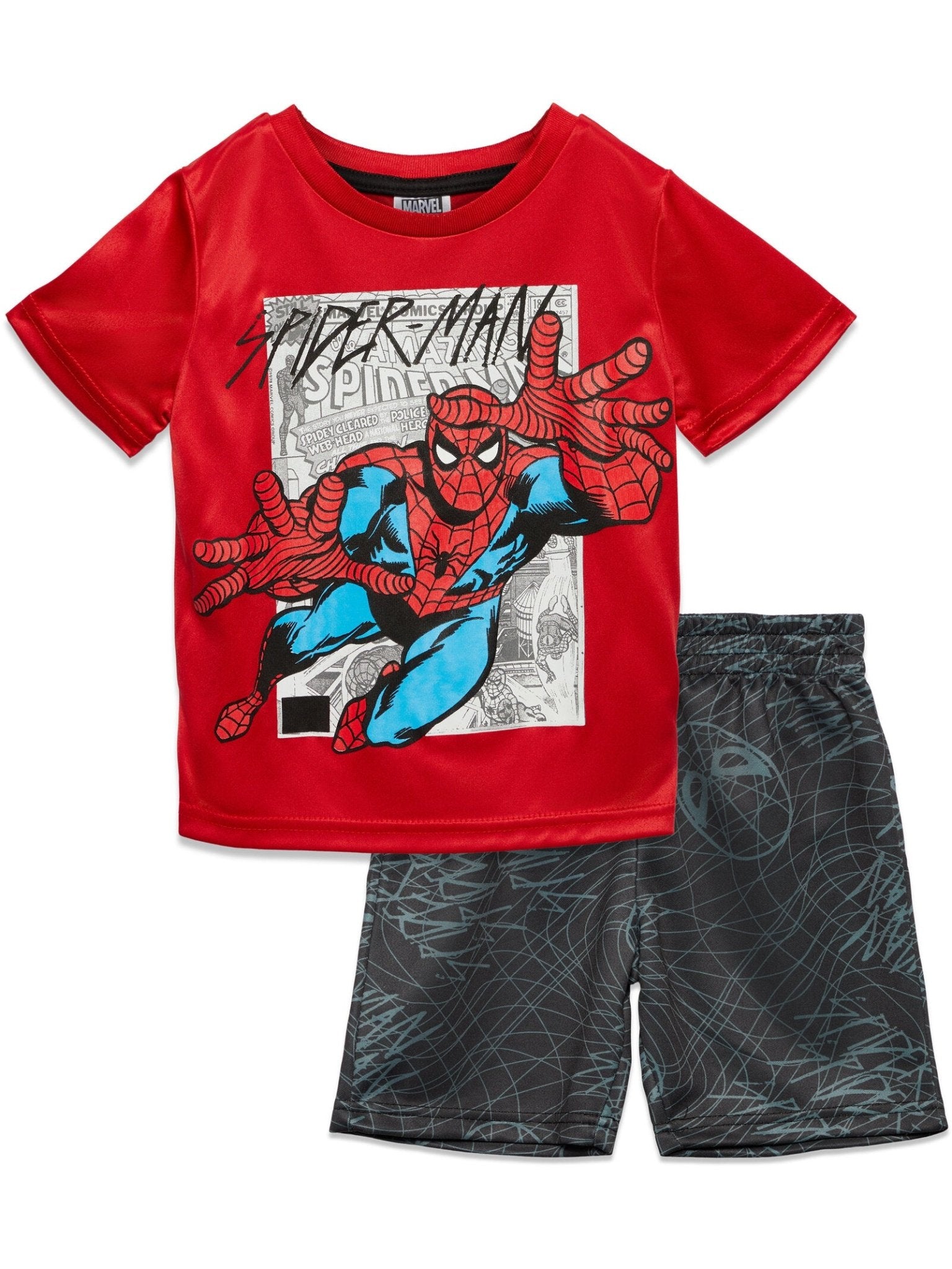 Marvel Spider-Man Athletic T-Shirt and Shorts Outfit Set | imagikids ...