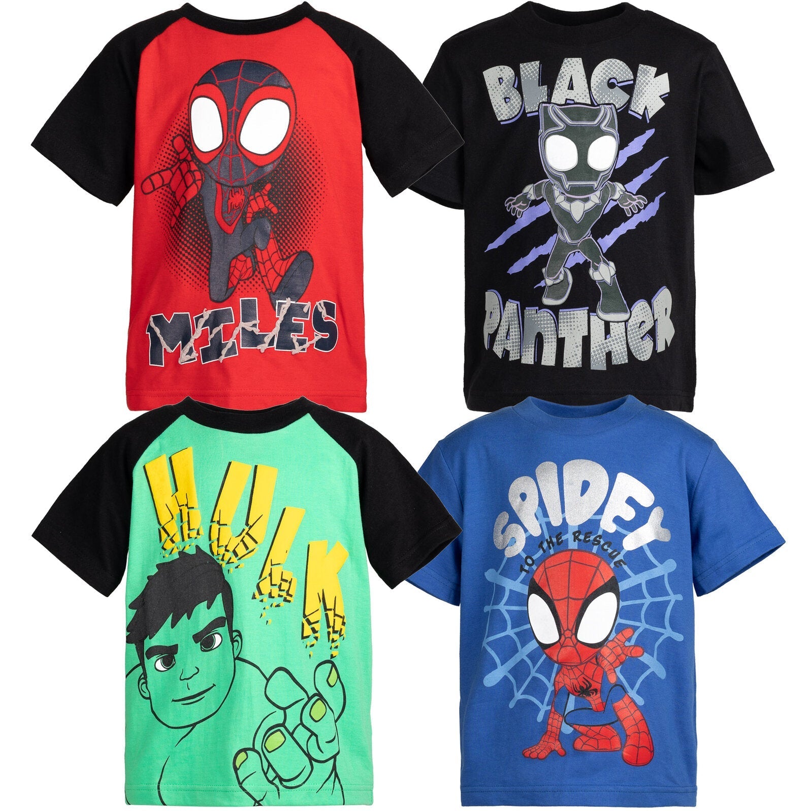 Marvel Spidey and His Amazing Friends 4 Pack Pullover T-Shirts ...