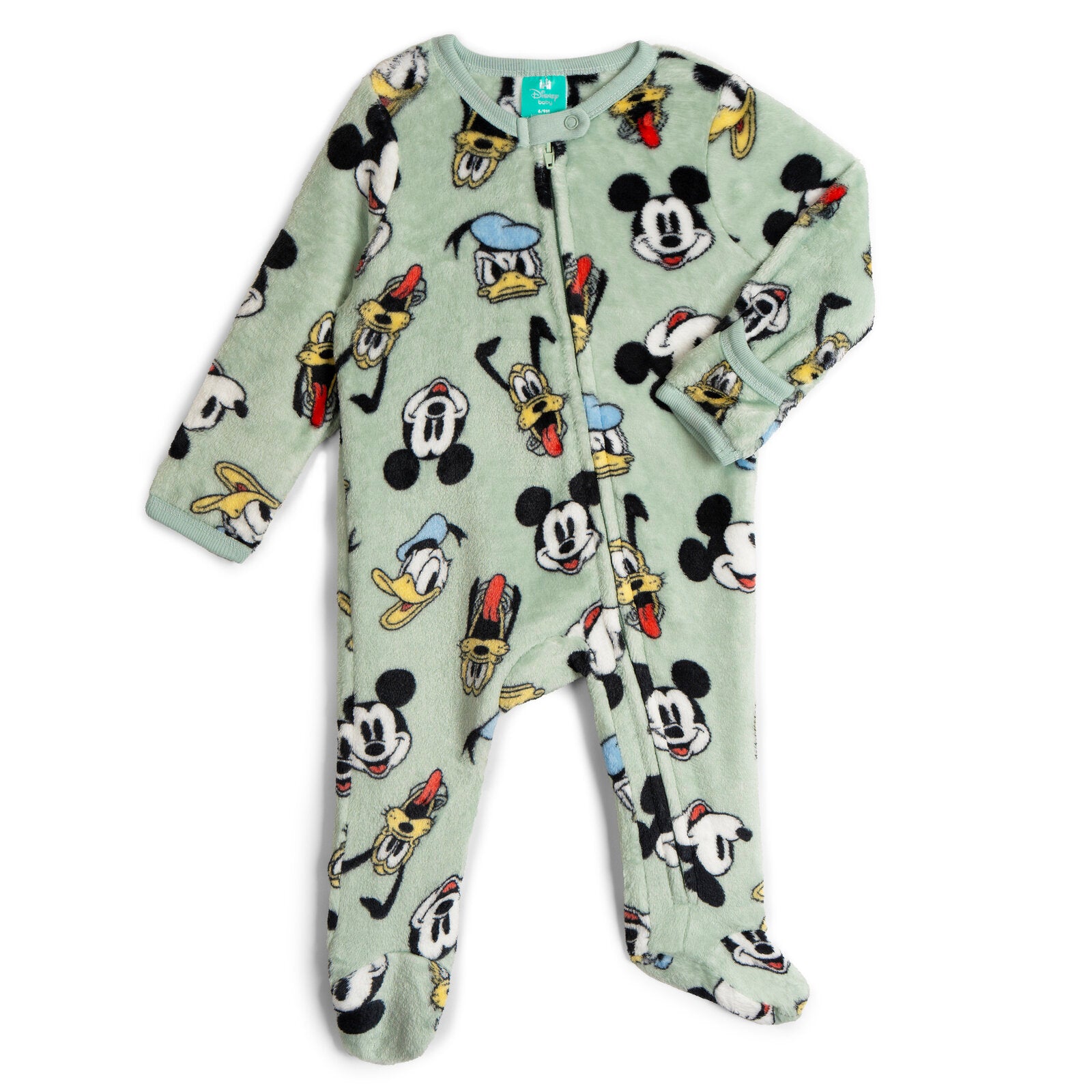 Mickey Mouse Flannel Fleece Zip Up Woobie Sleep N' Play Coverall | FREE ...