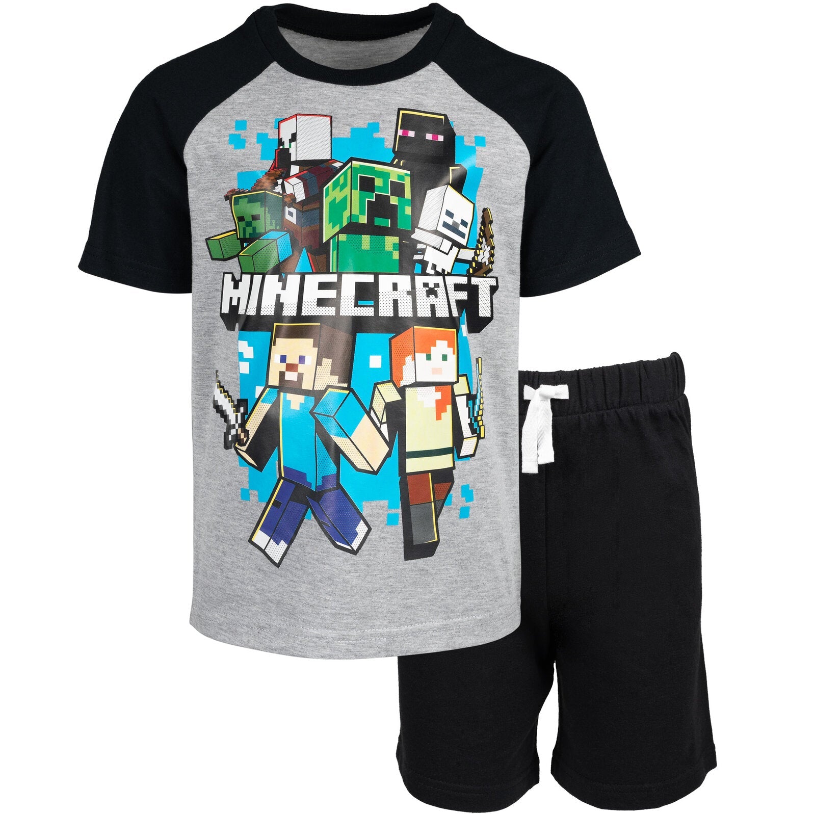 Minecraft T-Shirt and French Terry Shorts Outfit Set | imagikids Baby ...