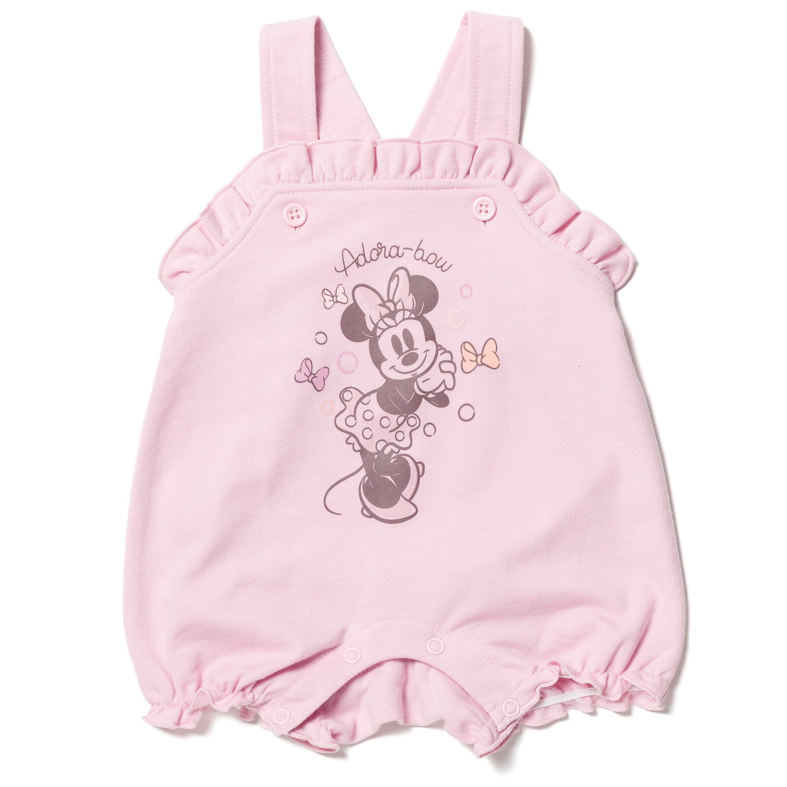 Minnie Mouse French Terry Short Overalls T-Shirt and Hat 3 Piece Outfit ...
