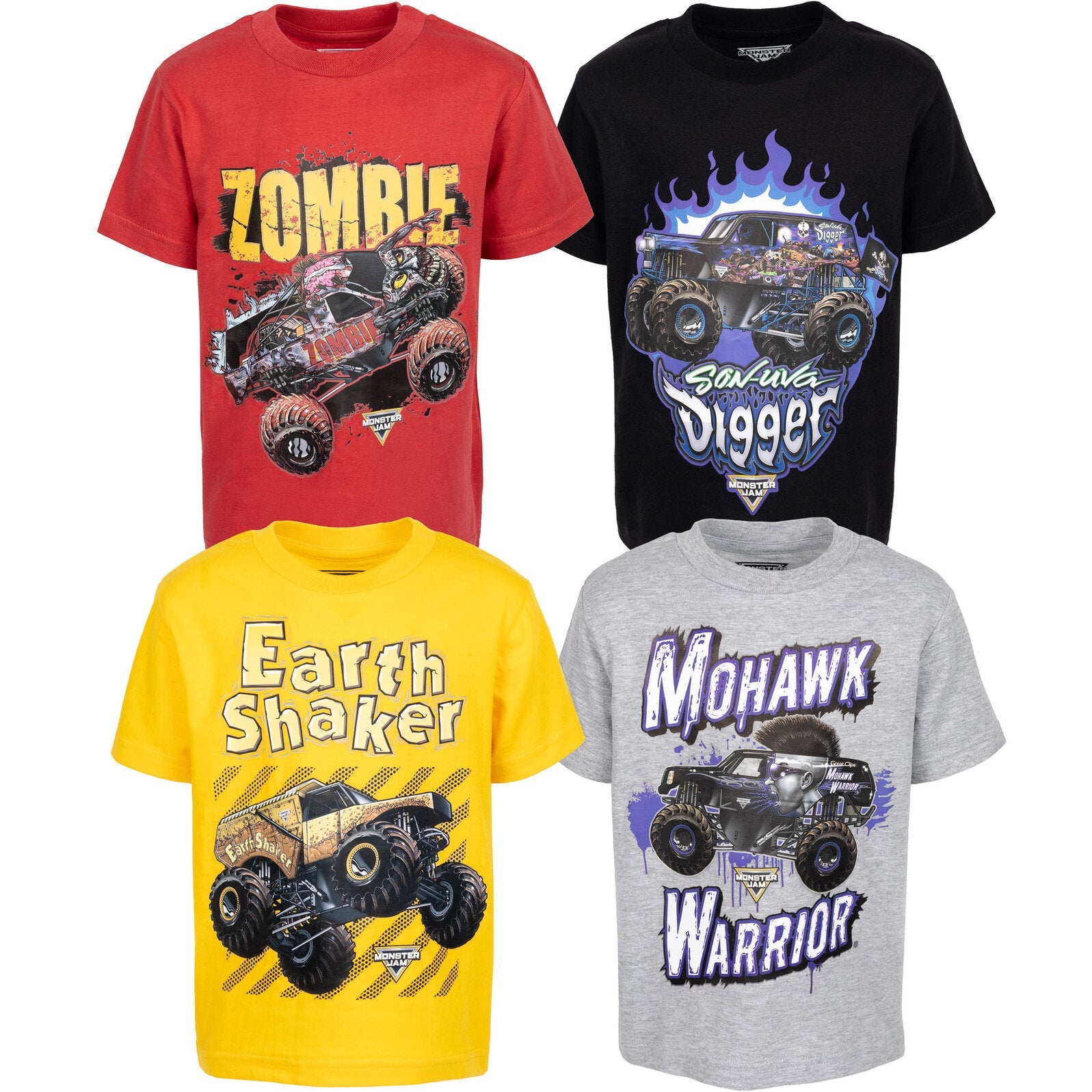 Monster Jam 4 Pack Graphic T-Shirts | imagikids Baby and Kids Clothing