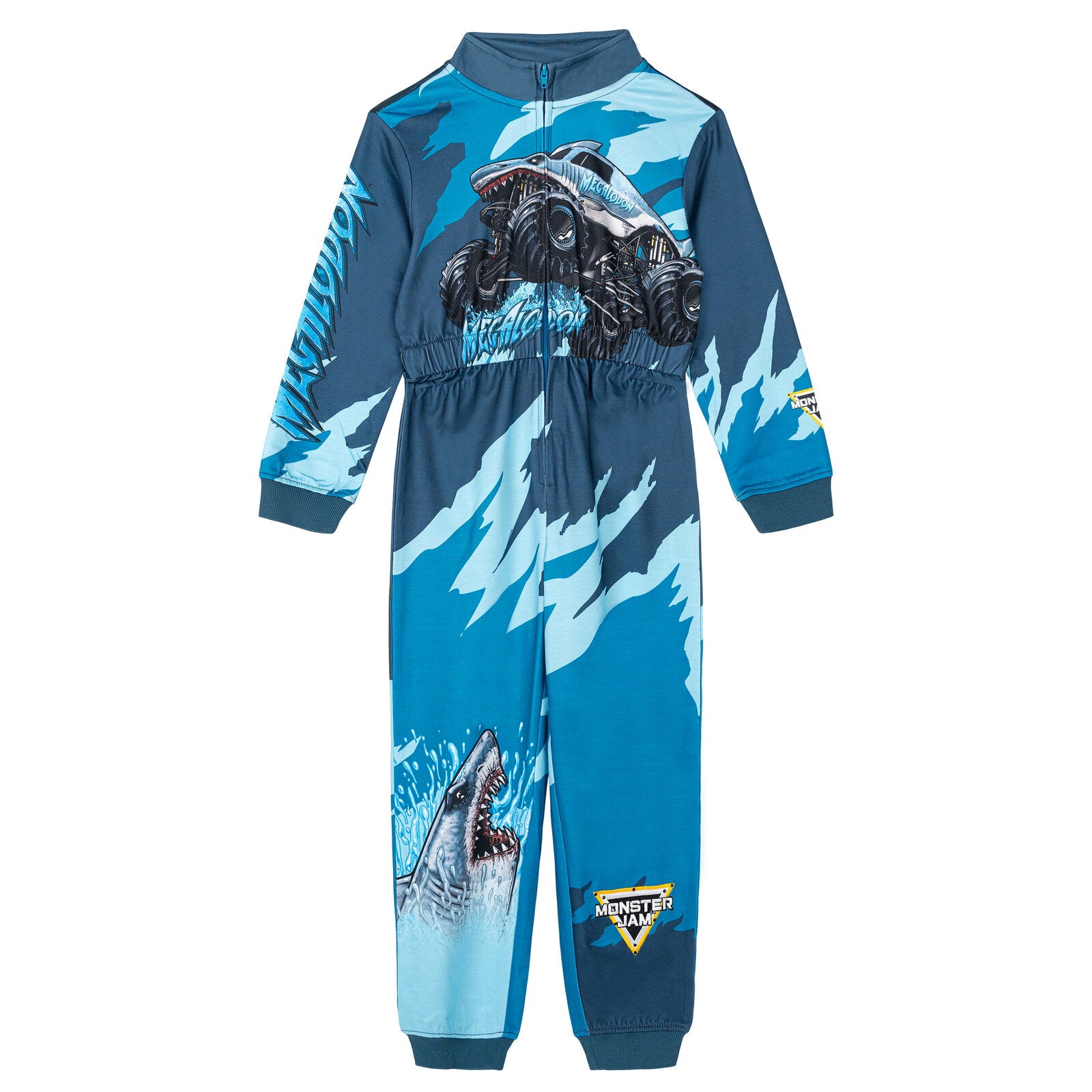 Monster Jam Megalodon French Terry Racing Zip Up Coverall | FREE ...