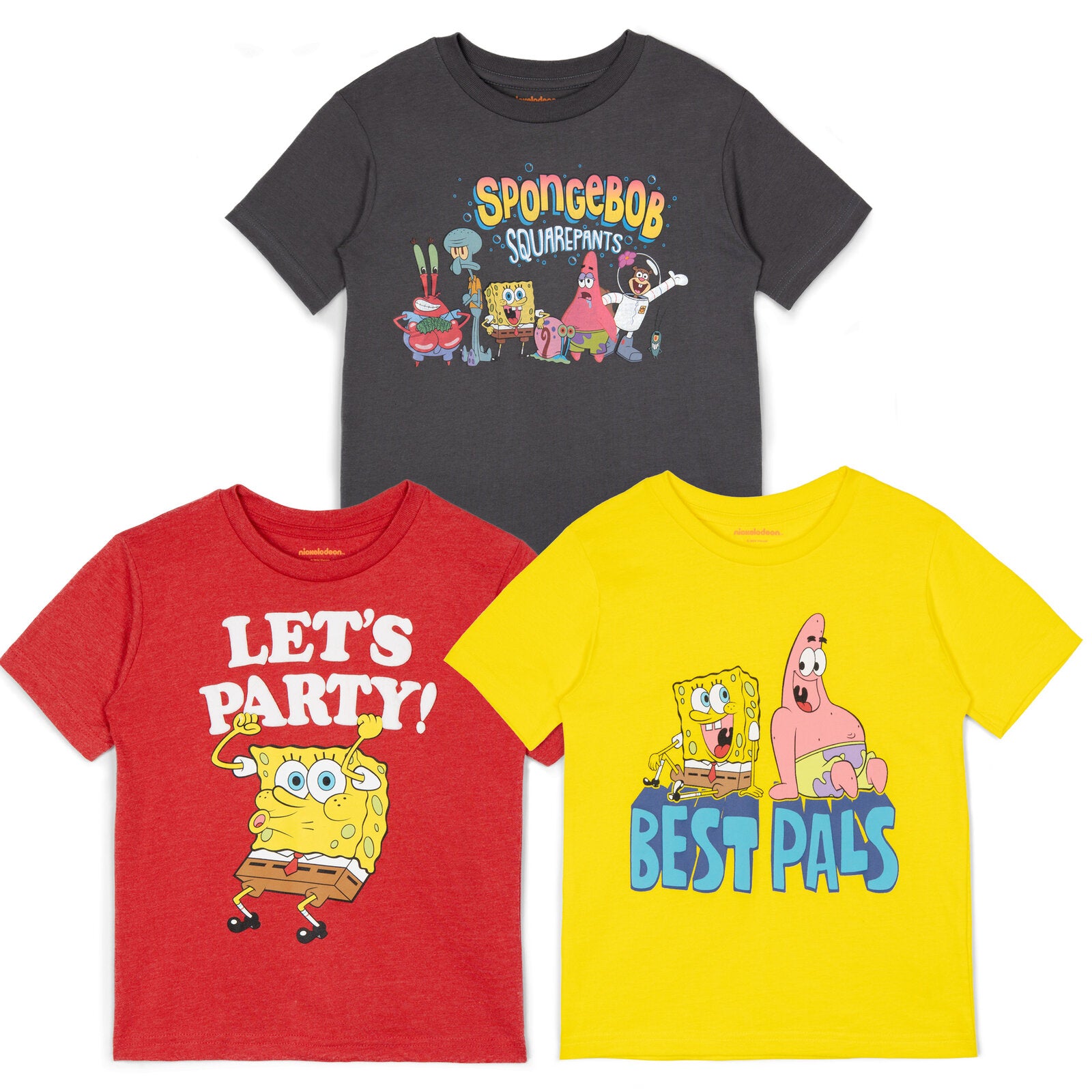Nickelodeon SpongeBob SquarePants 3 Pack T-Shirts | imagikids Baby and ...