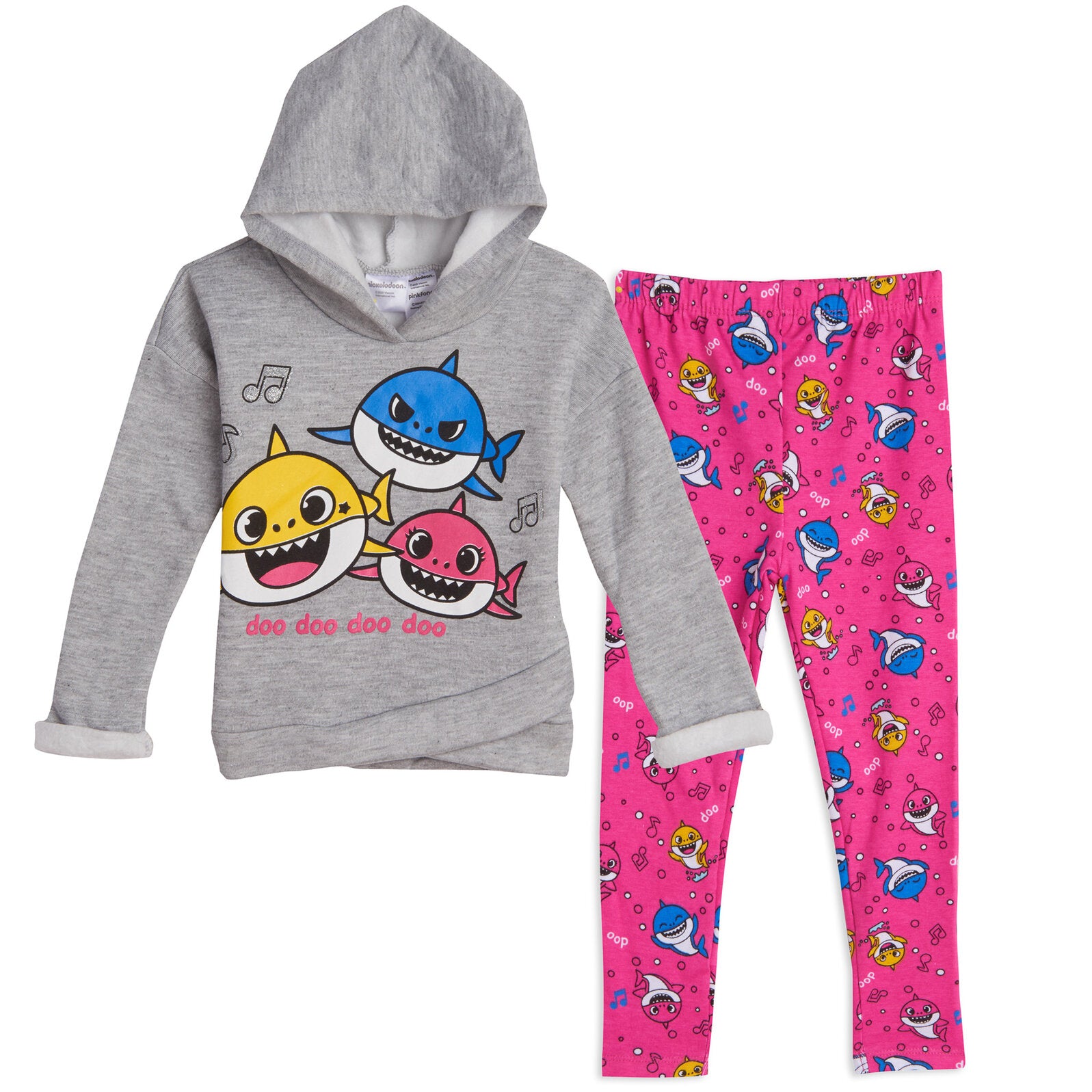 Pinkfong Baby Shark Pullover Fleece Hoodie and Leggings Outfit Set ...