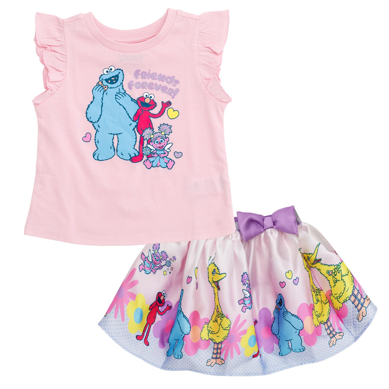 Sesame Street Tank Top and Satin Skirt Outfit Set Infant to Little Kid ...
