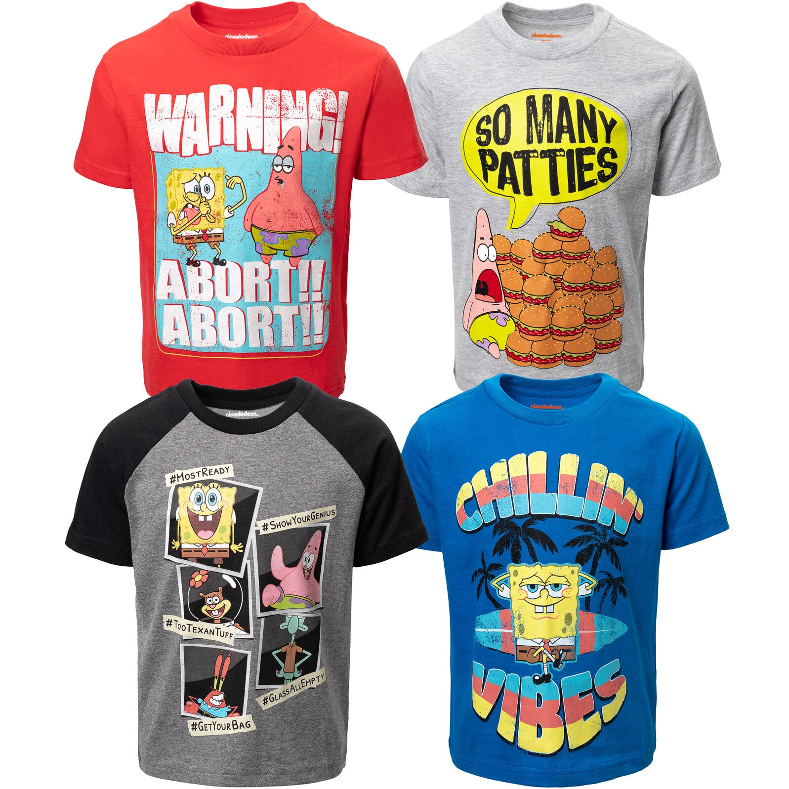 SpongeBob SquarePants 4 Pack T-Shirts | imagikids Baby and Kids Clothing