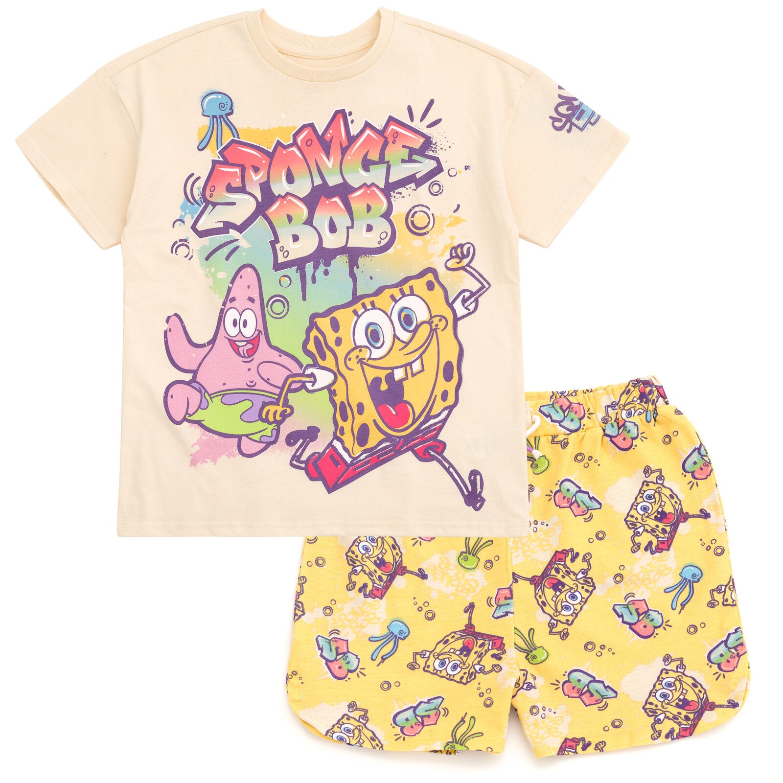 SpongeBob SquarePants T-Shirt and French Terry Shorts Outfit Set | FREE ...