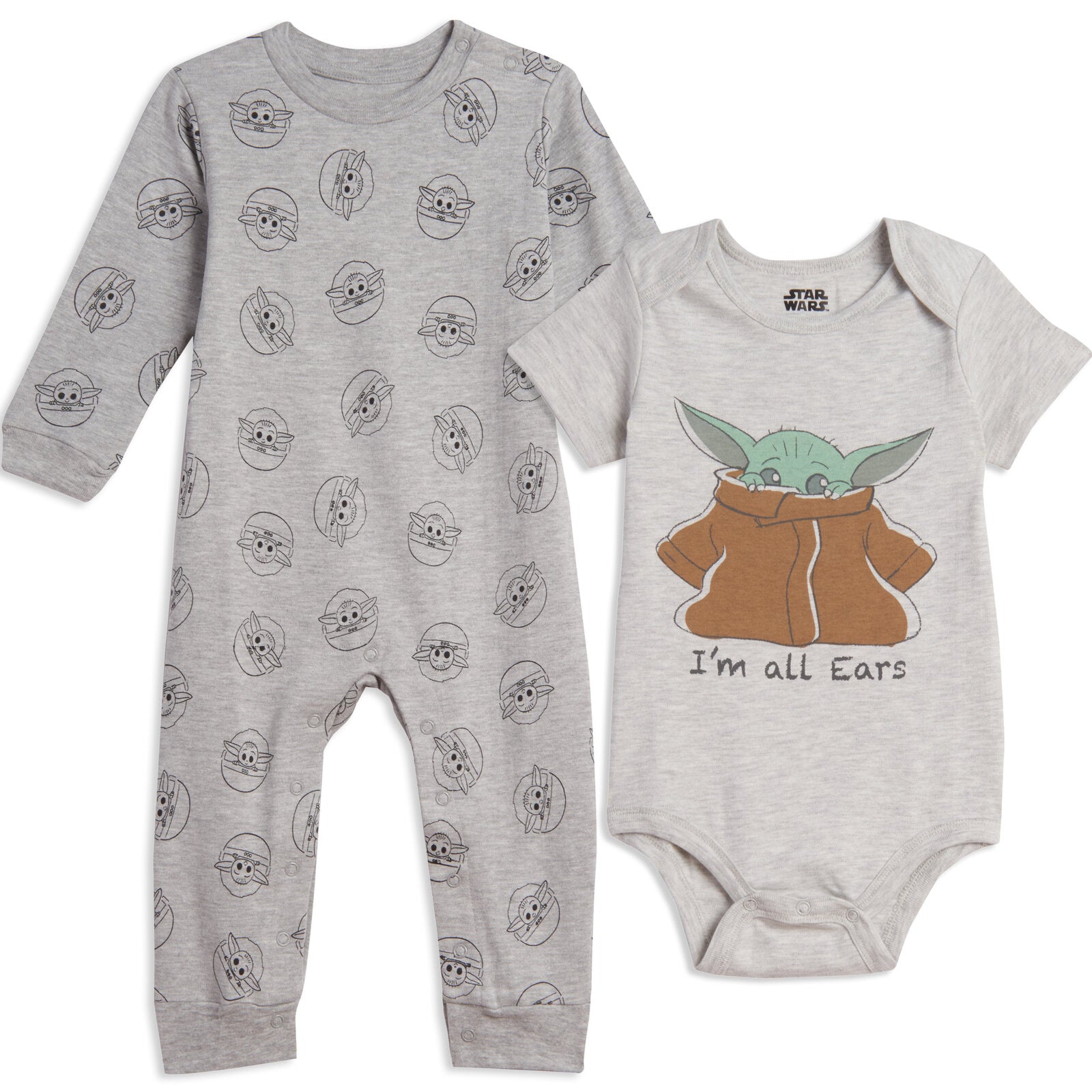 Star Wars Baby Yoda Snap Coverall Bodysuit | imagikids Baby and Kids ...