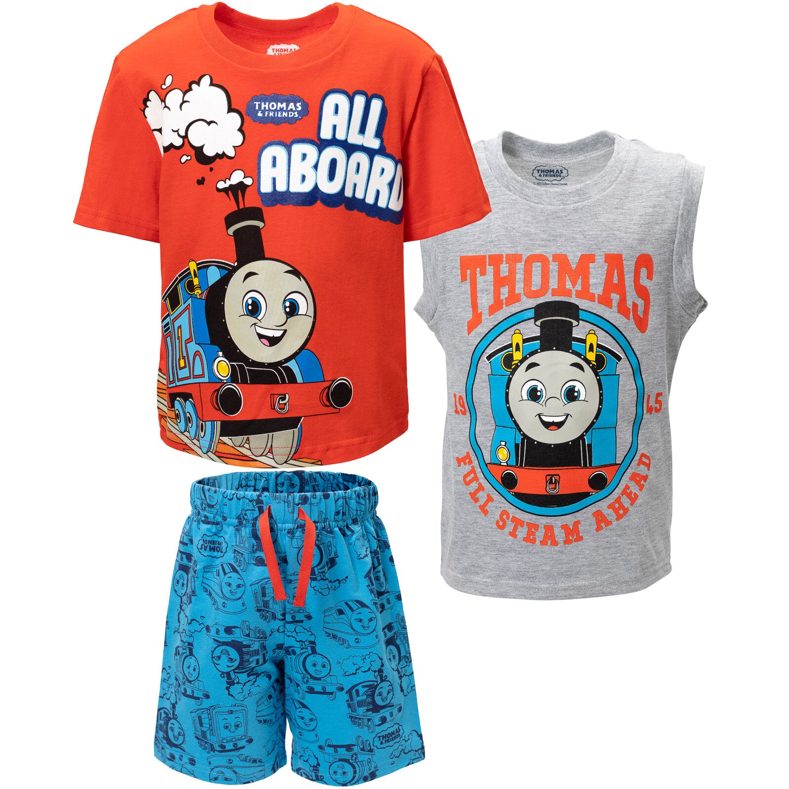 Thomas & Friends T-Shirt Tank Top and French Terry Shorts 3 Piece ...