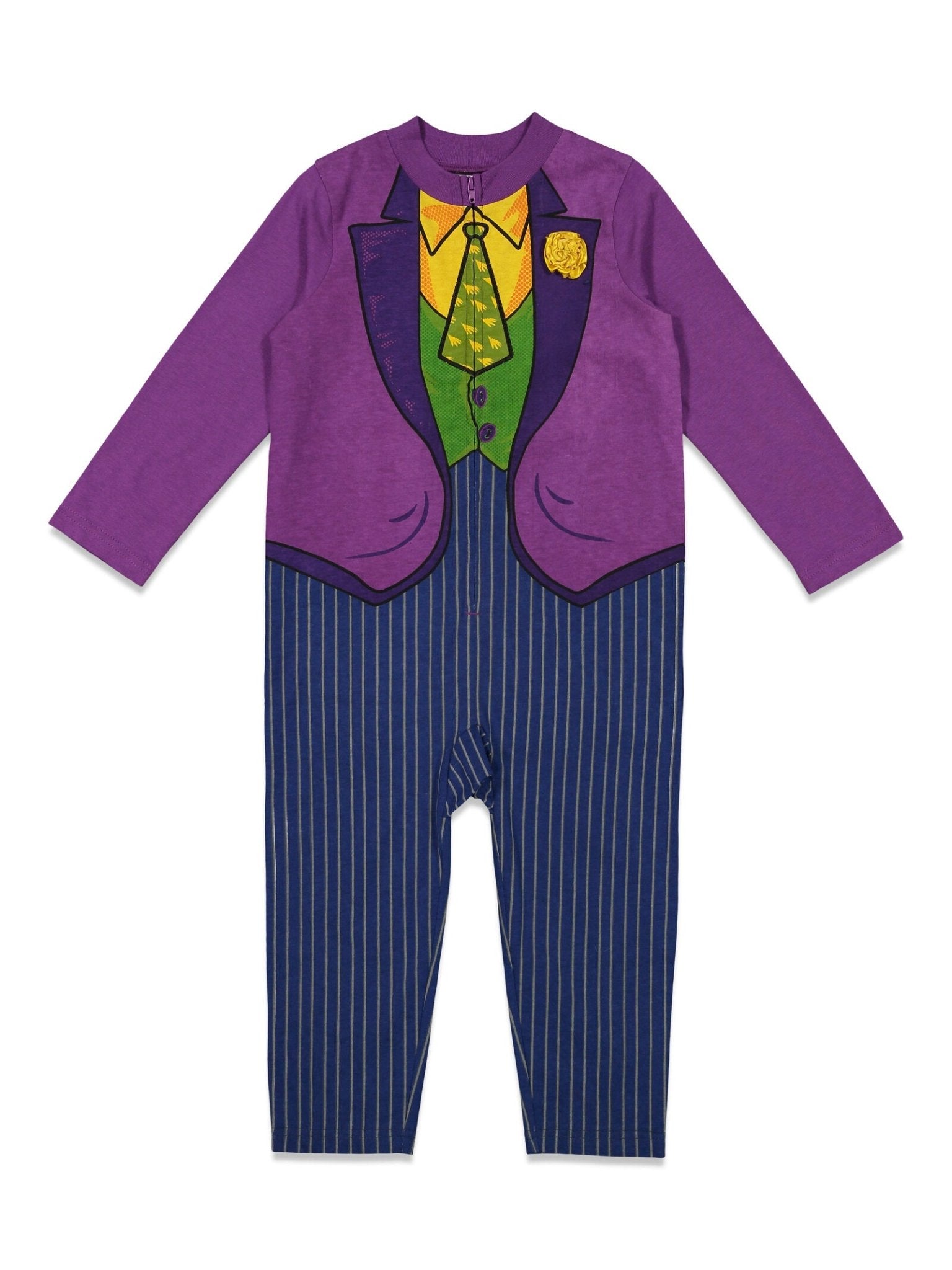 DC Comics Joker Zip Up Cosplay Costume Coverall | imagikids Baby and ...