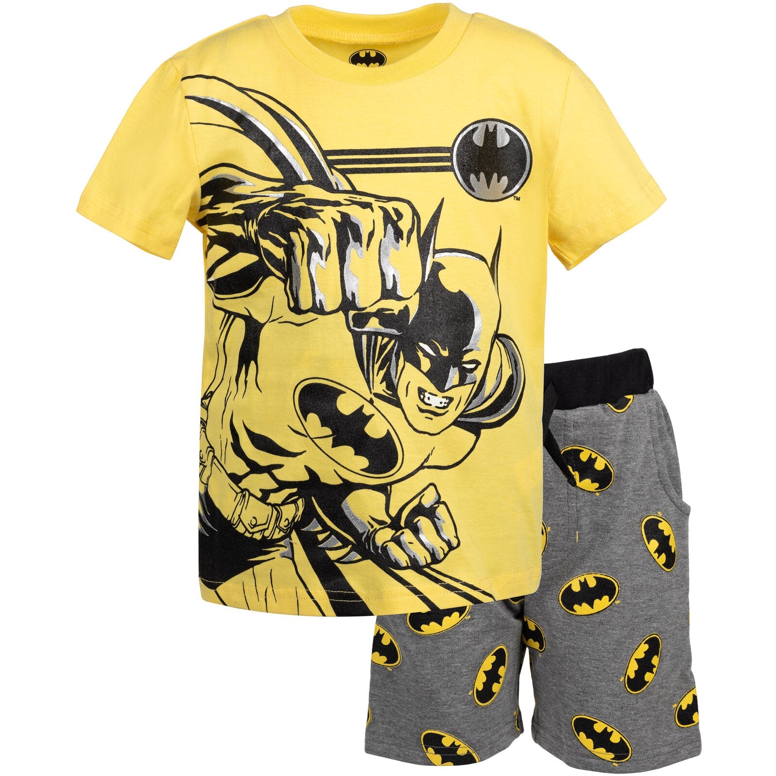 DC Comics Justice League Batman T-Shirt and French Terry Shorts Outfit ...