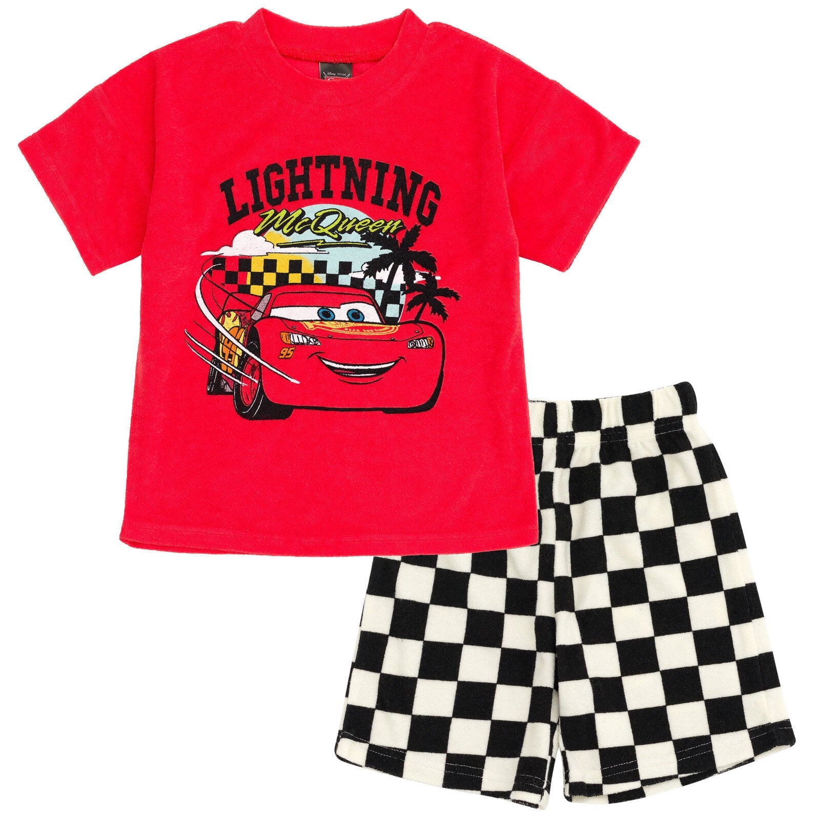 Disney Cars Lightning McQueen T-Shirt and Shorts Outfit Set | FREE ...