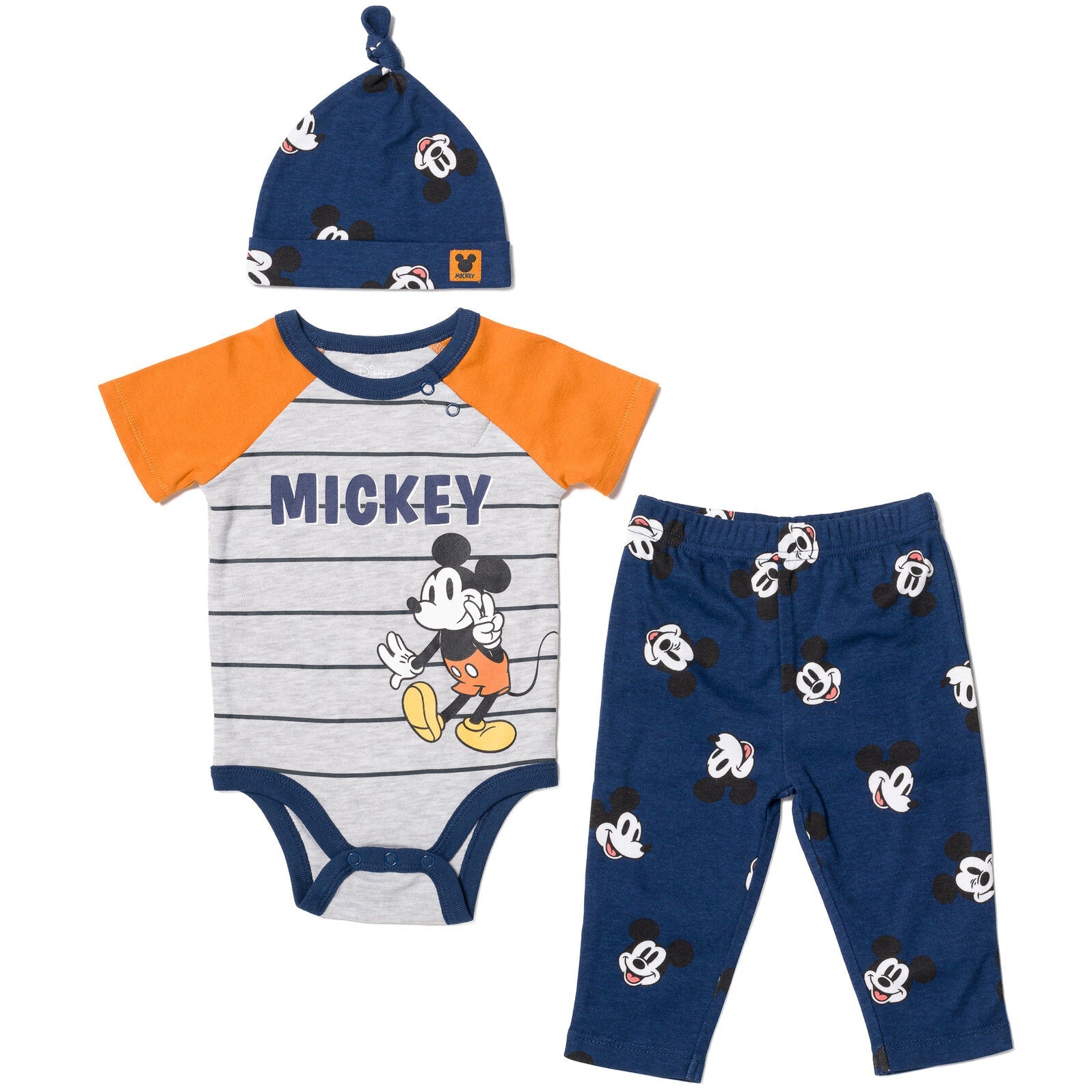 Disney Mickey Mouse Bodysuit Pants and Hat 3 Piece Outfit Set ...