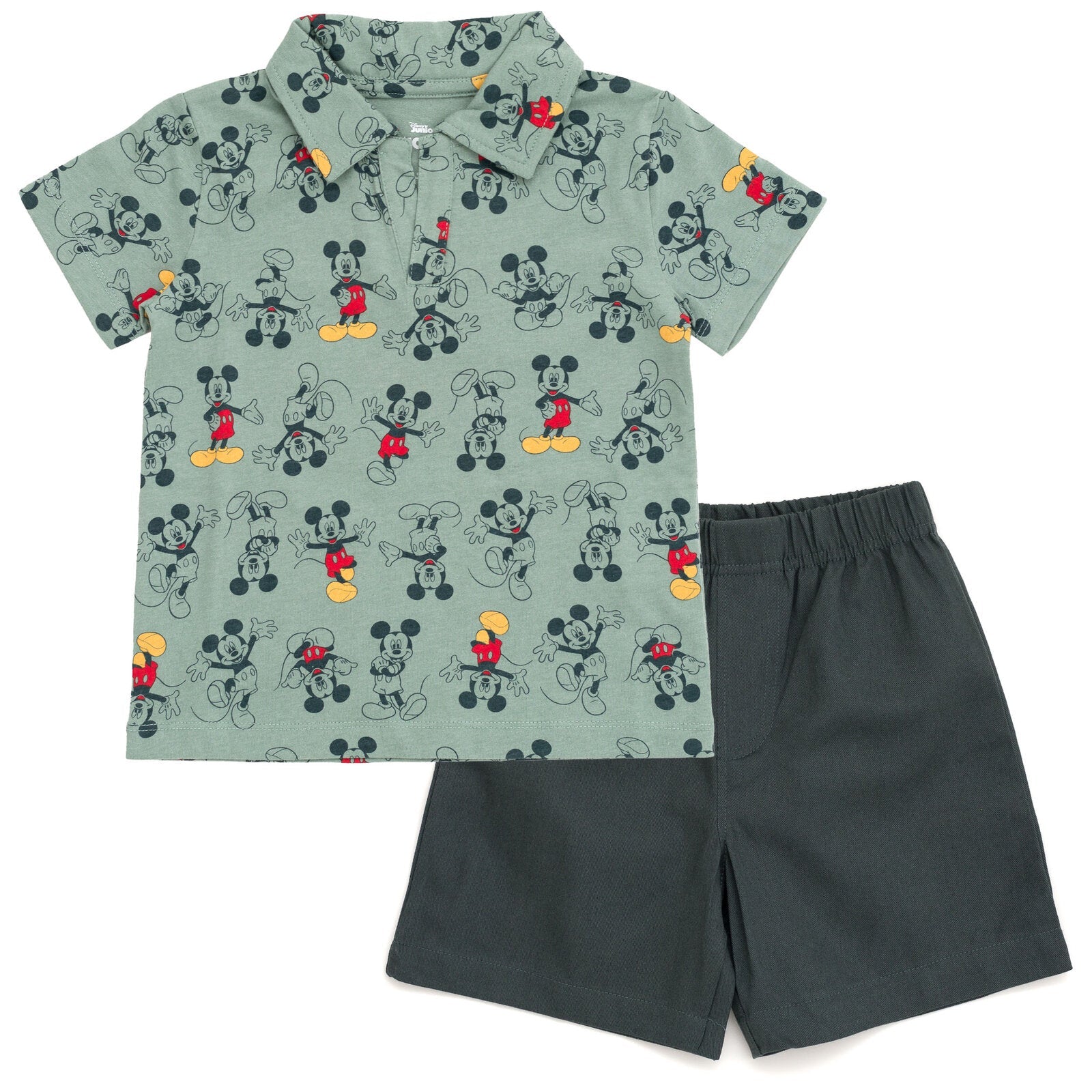 Disney Mickey Mouse Polo Shirt and Twill Shorts Outfit Set | FREE ...